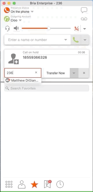 Bria Enterprise - Transferring a Call – Croo