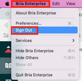 Bria Enterprise - Sign out/Sign in – Croo